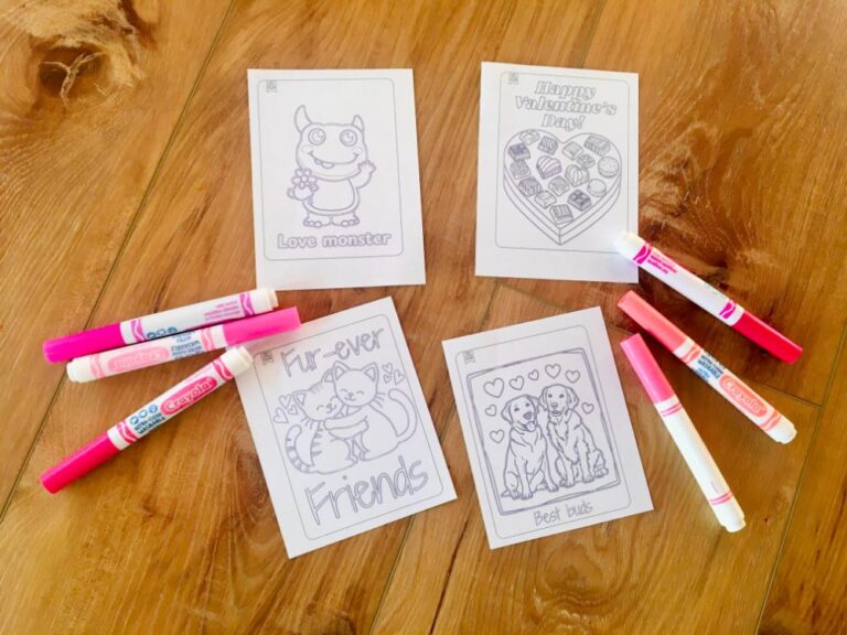 Free Valentine's Day Card Coloring Pages
